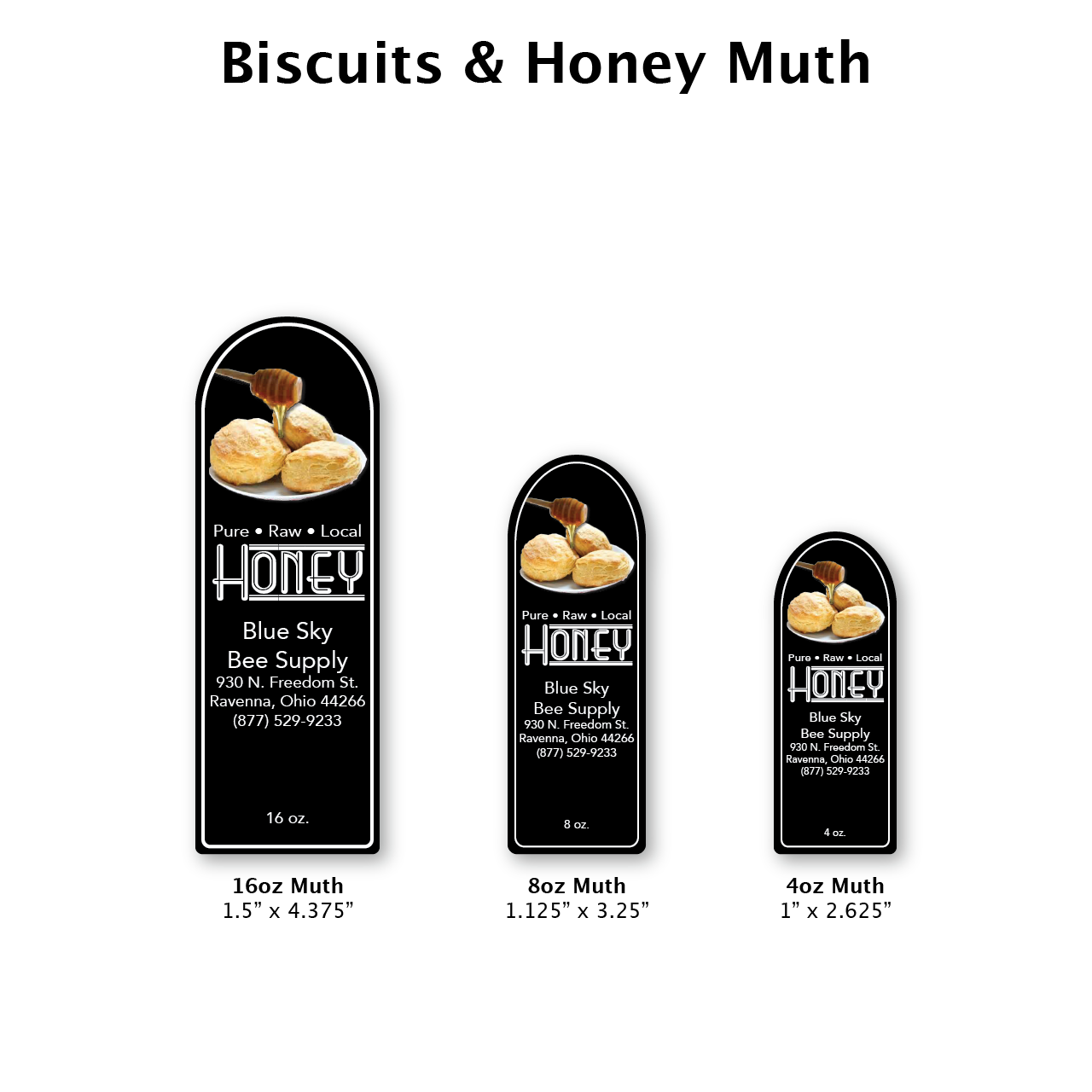 Biscuits & Honey - Customizable Muth Jar Labels – Blue Sky Bee Supply