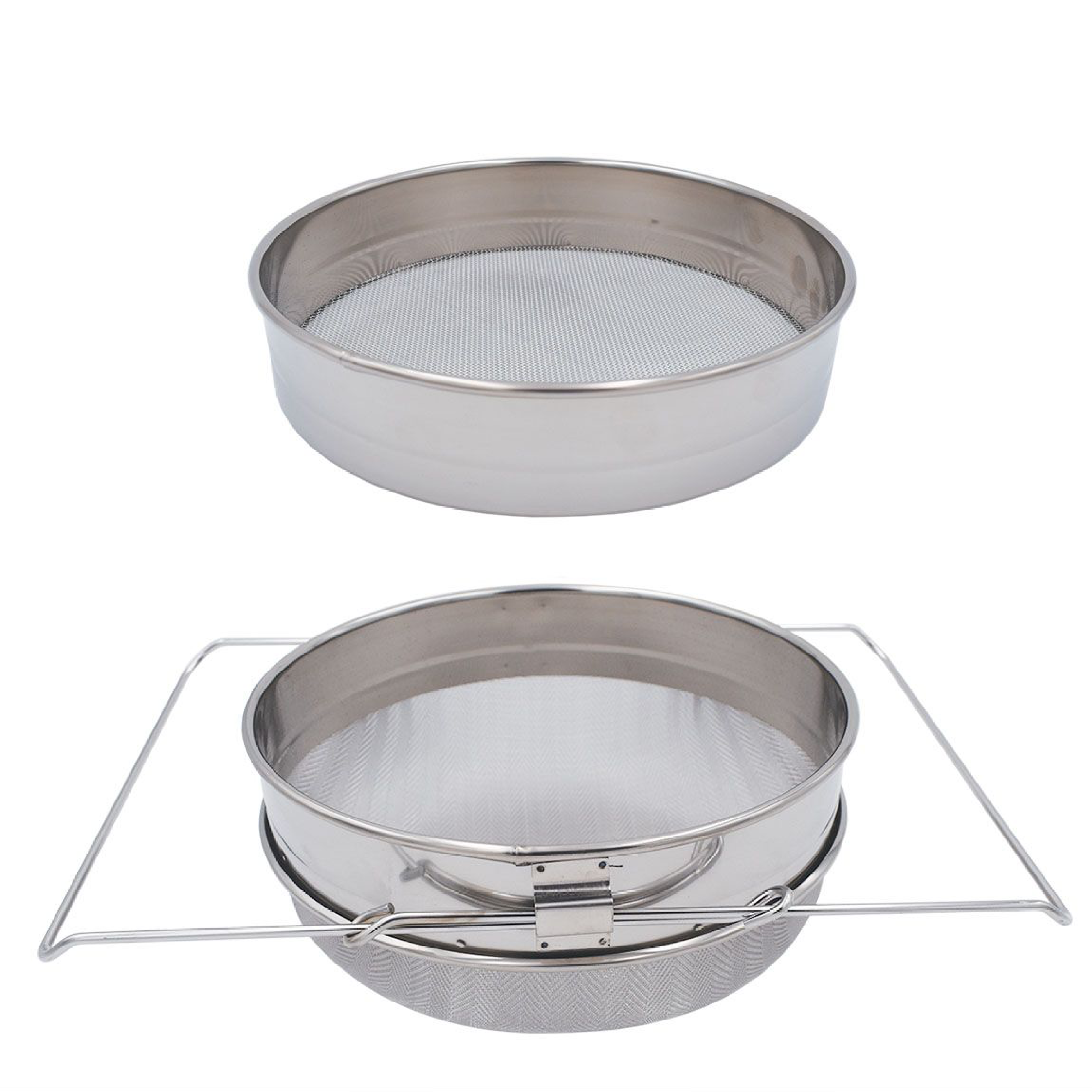 Stainless Double Sieve [833] | Blue Sky Bee Supply