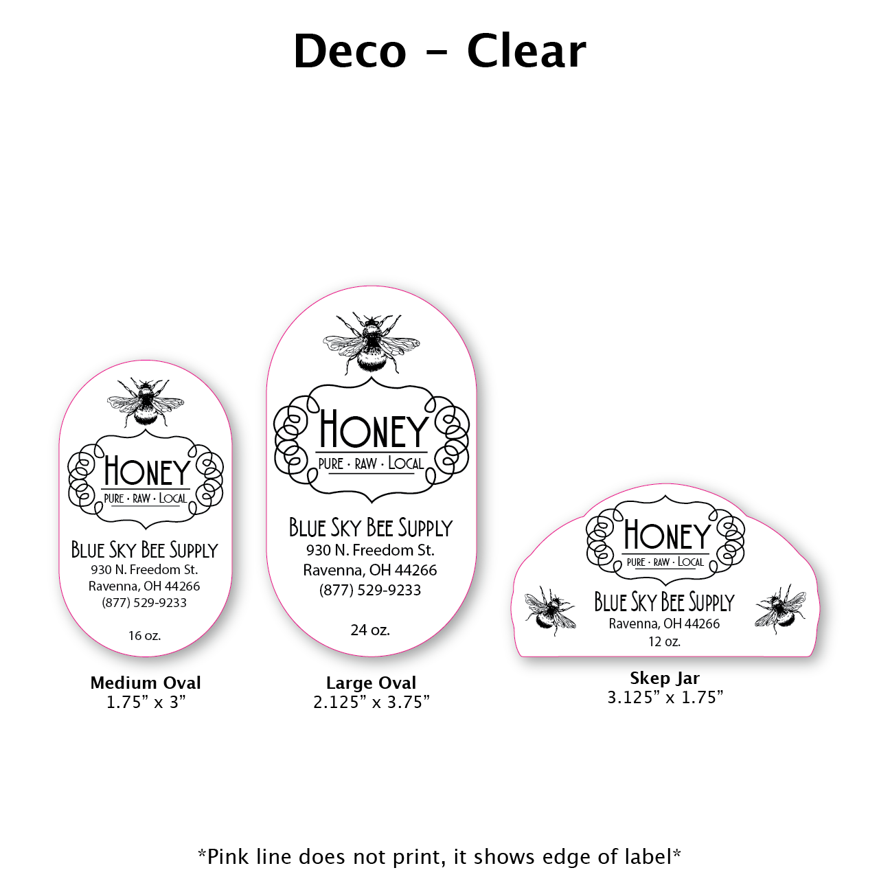 Deco - Clear Label – Blue Sky Bee Supply