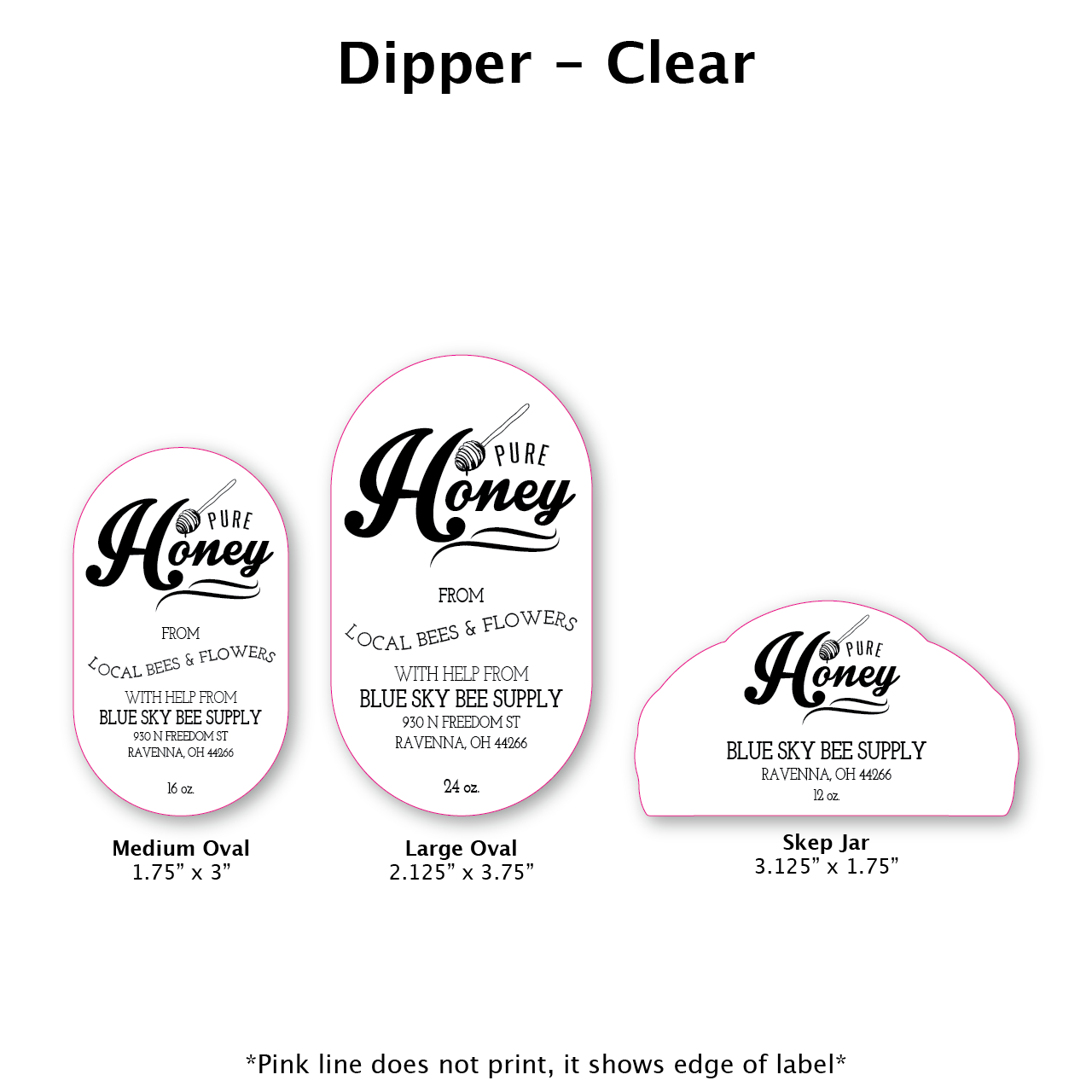 Dipper - Clear Label – Blue Sky Bee Supply