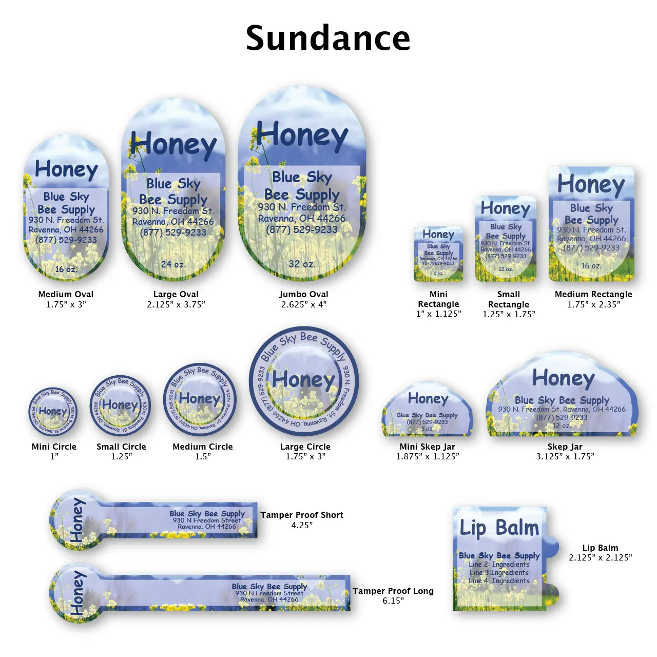 Sundance - Custom Label Design – Blue Sky Bee Supply